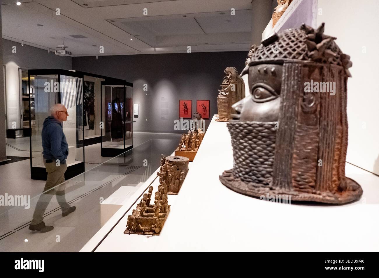 Berlin, Germany . 23rd May, 2025. Benin Bronzes are displayed in the ...