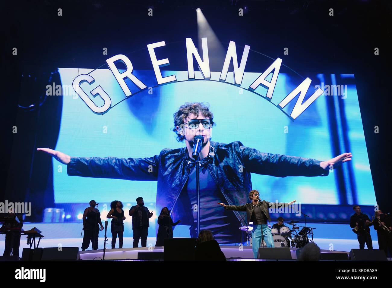 Tom Grennan performing on the main stage during BBC Radio 1's Big ...