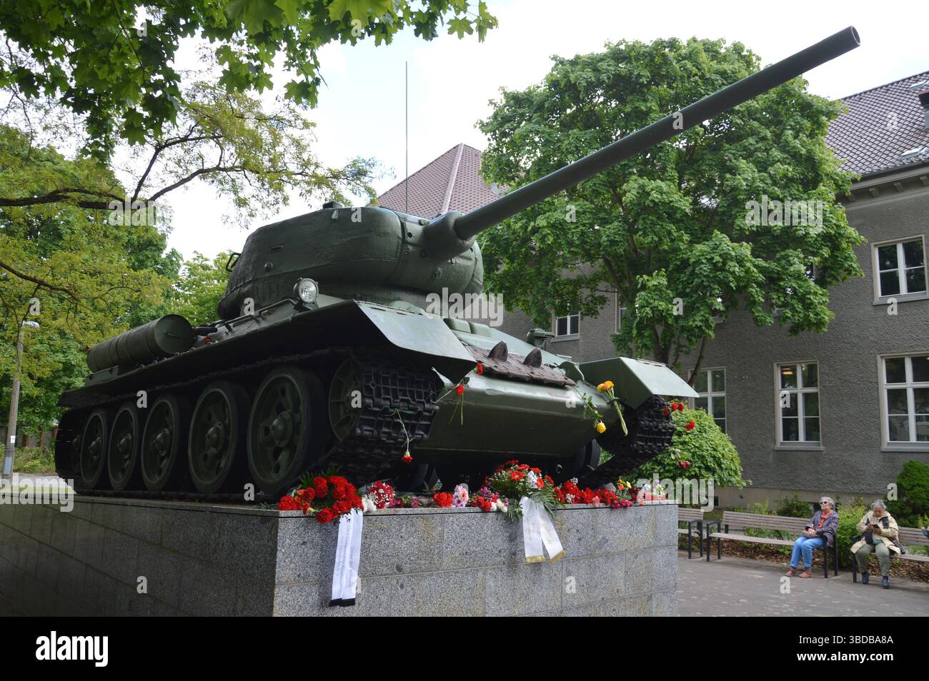Berlin, Germany - May 8, 2025 - Soviet arms from World War II on ...