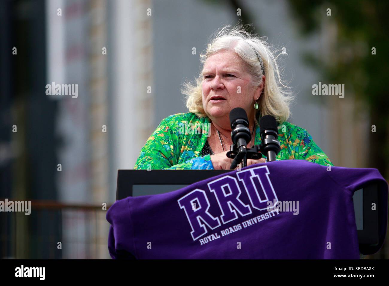 Langford, Can. 23rd May, 2025. Ellie Horgan the wife of the late B.C ...
