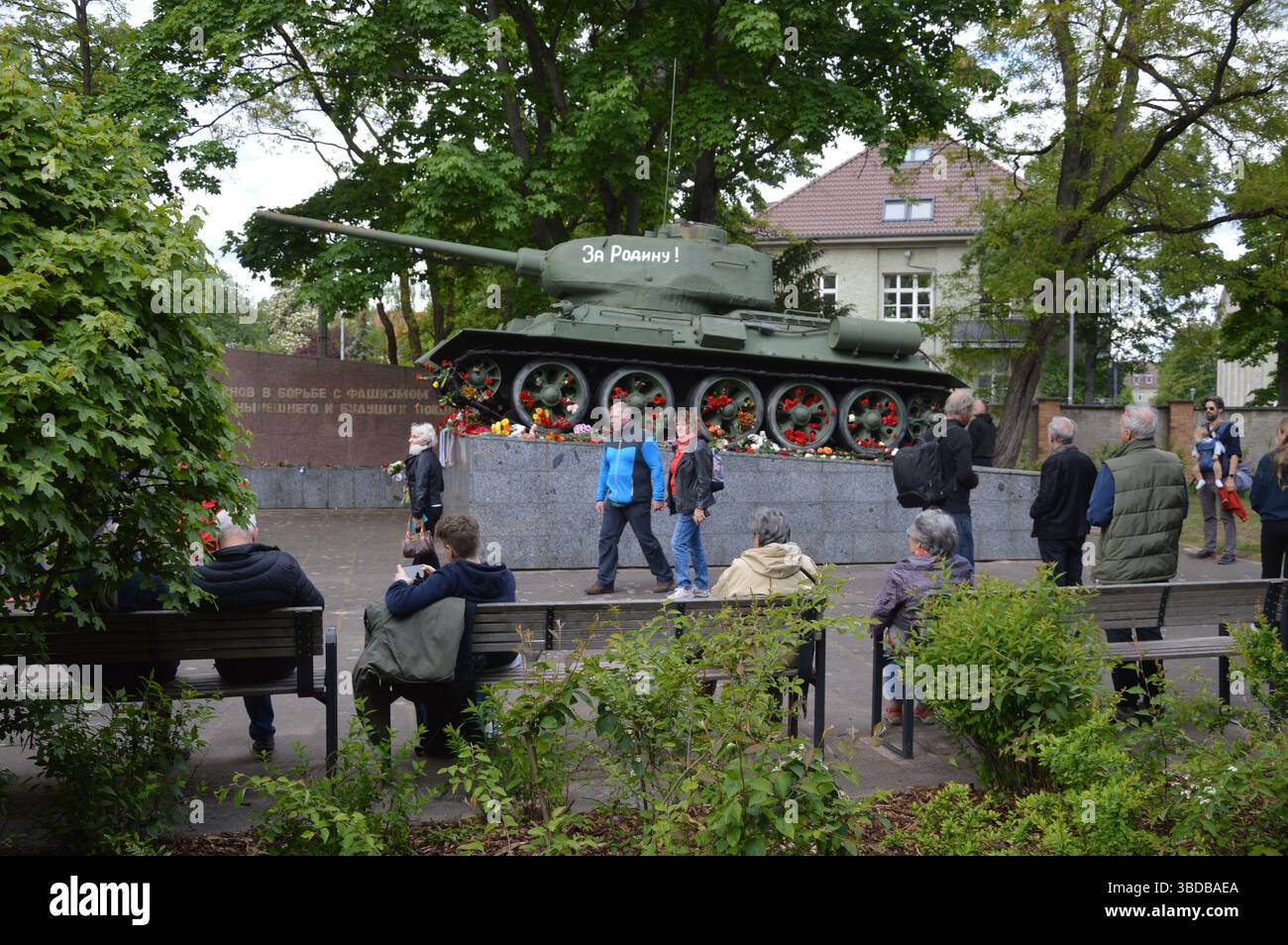 Berlin, Germany - May 8, 2025 - Soviet arms from World War II on ...
