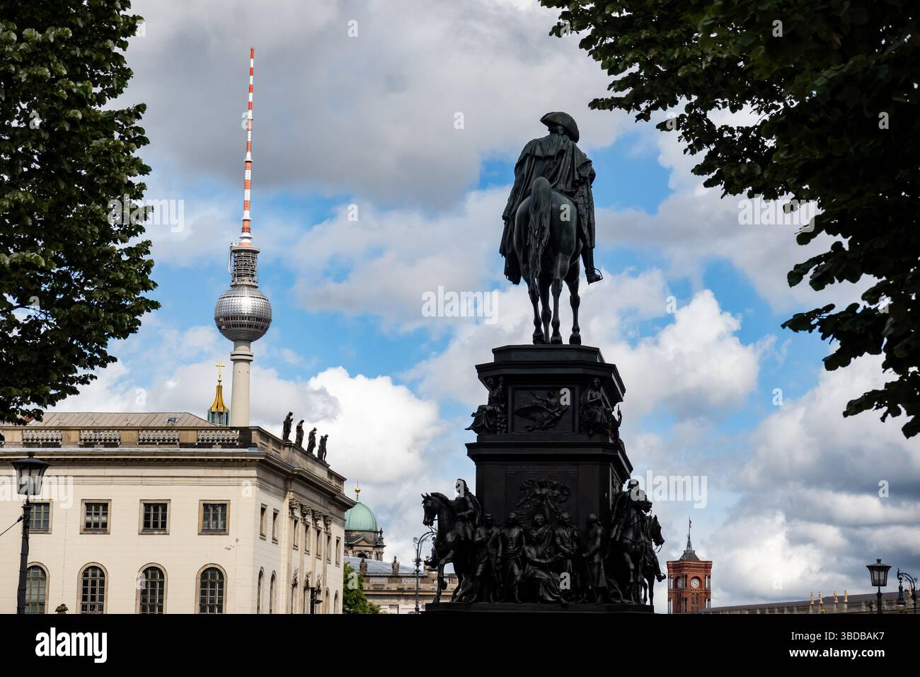 The equestrian statue of Prussian King Friedrich II The Great and the ...