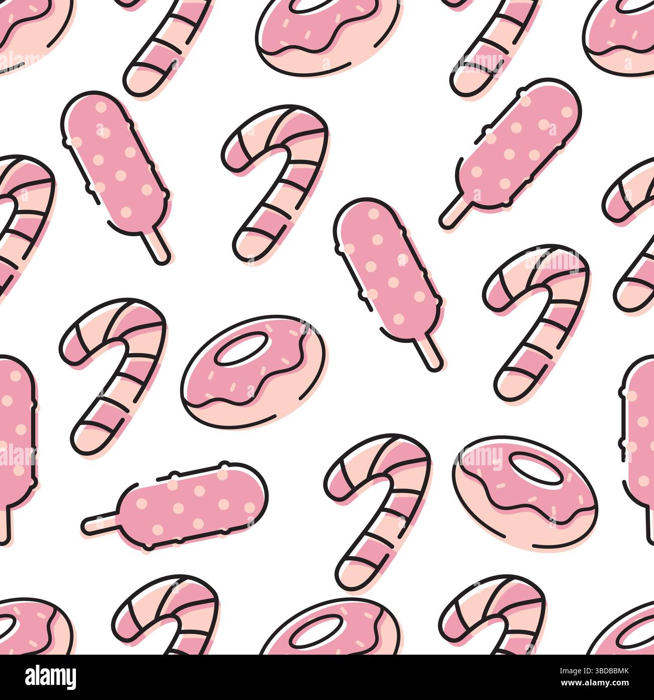 Outlined candy pop pattern. Vector Stock Vector Image & Art - Alamy