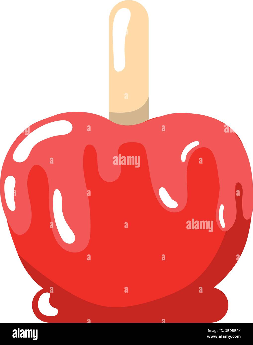 Red candy apple treat. Vector Stock Vector Image & Art - Alamy
