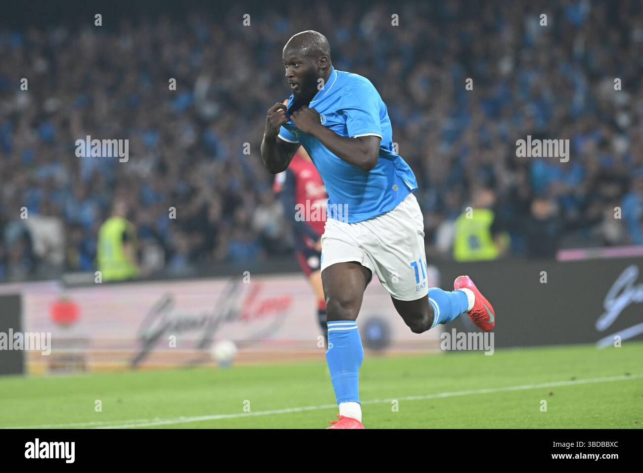 Naples, Italy. 23rd May, 2025. Romelu Lukaku of SSC Napoli celebrates ...