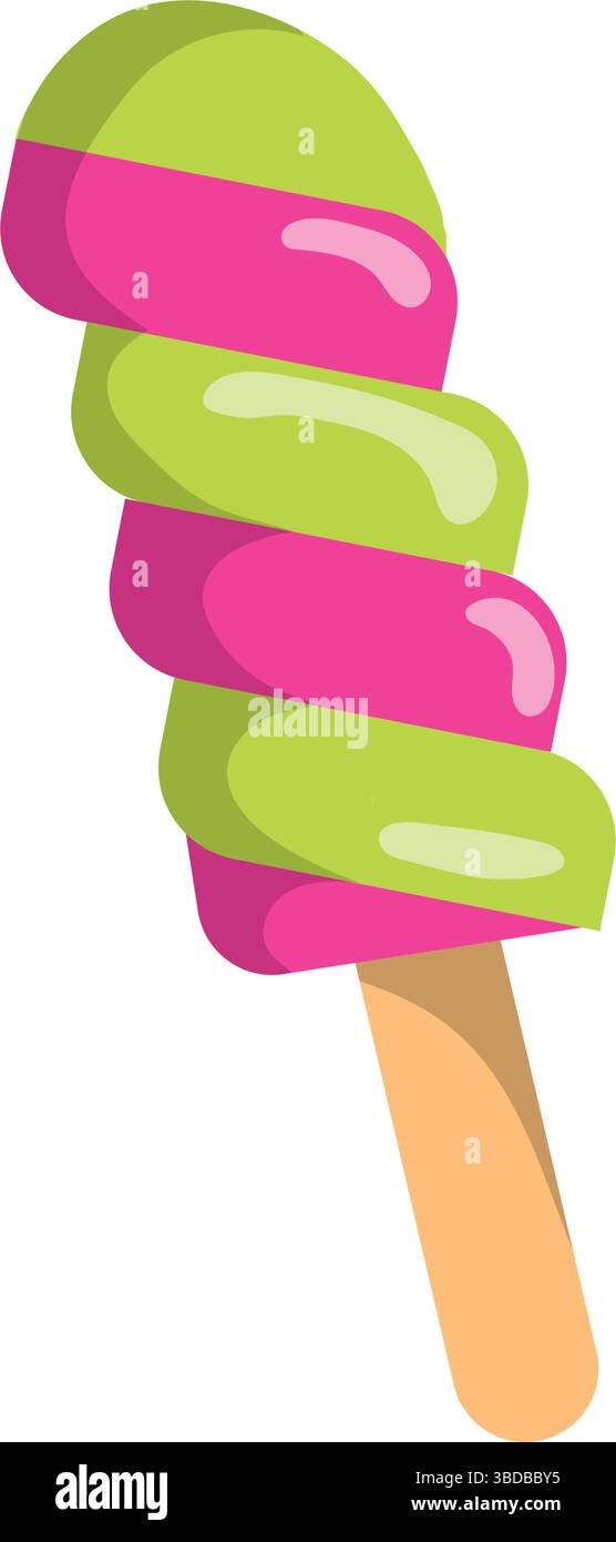 Twisted popsicle treat icon. Vector illustration Stock Vector Image ...