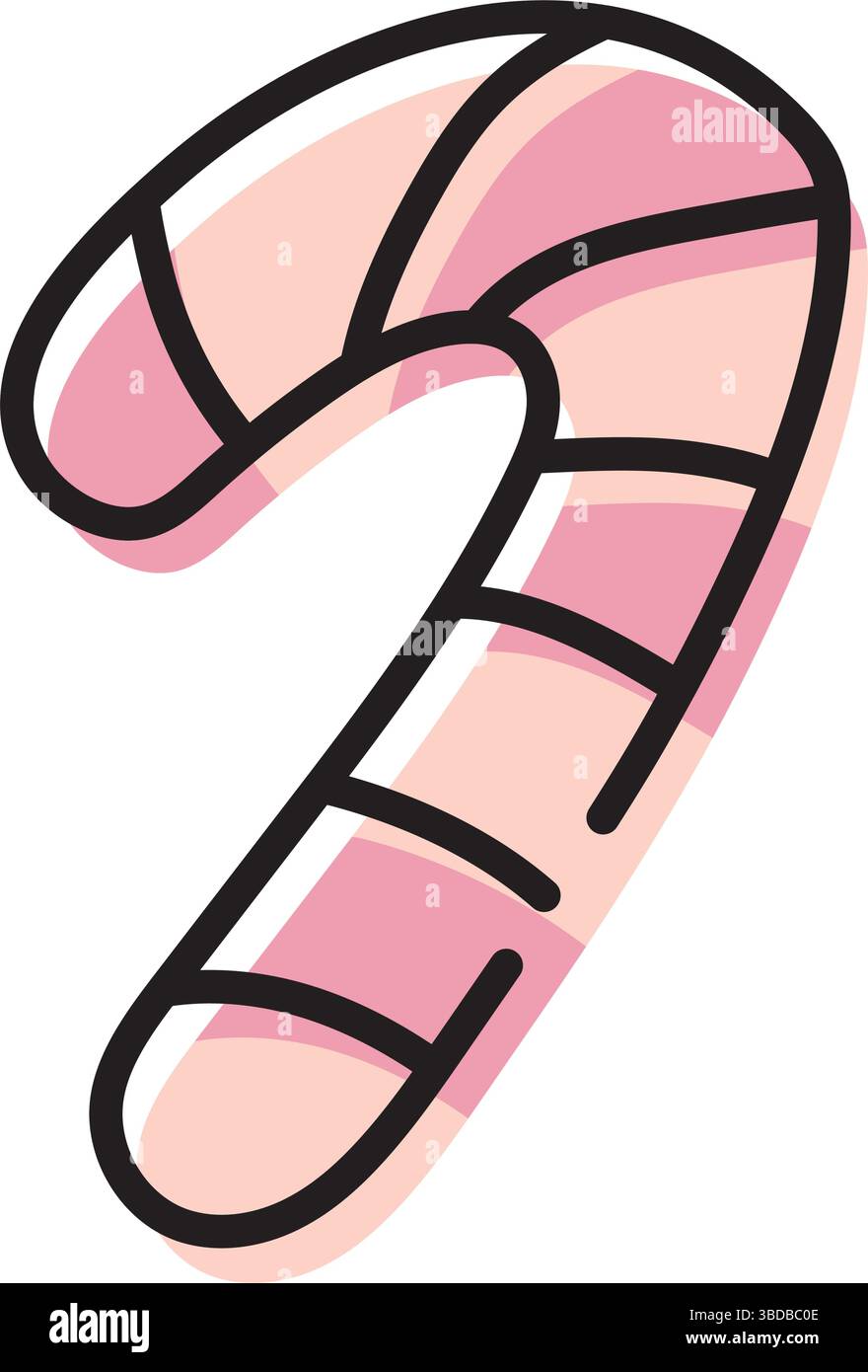 Colored striped candy cane. Vector Stock Vector Image & Art - Alamy