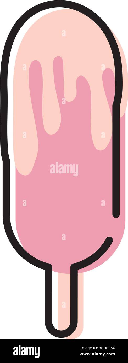 Colored popsicle with drip. Vector Stock Vector Image & Art - Alamy