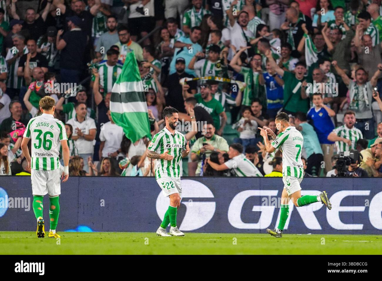 Antony Matheus dos Santos of Real Betis celebrates a goal during the ...