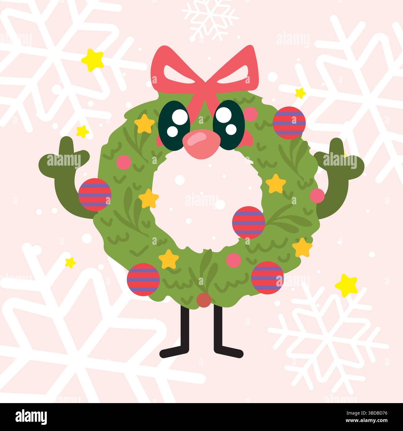 Christmas wreath ornaments round Stock Vector Images - Alamy