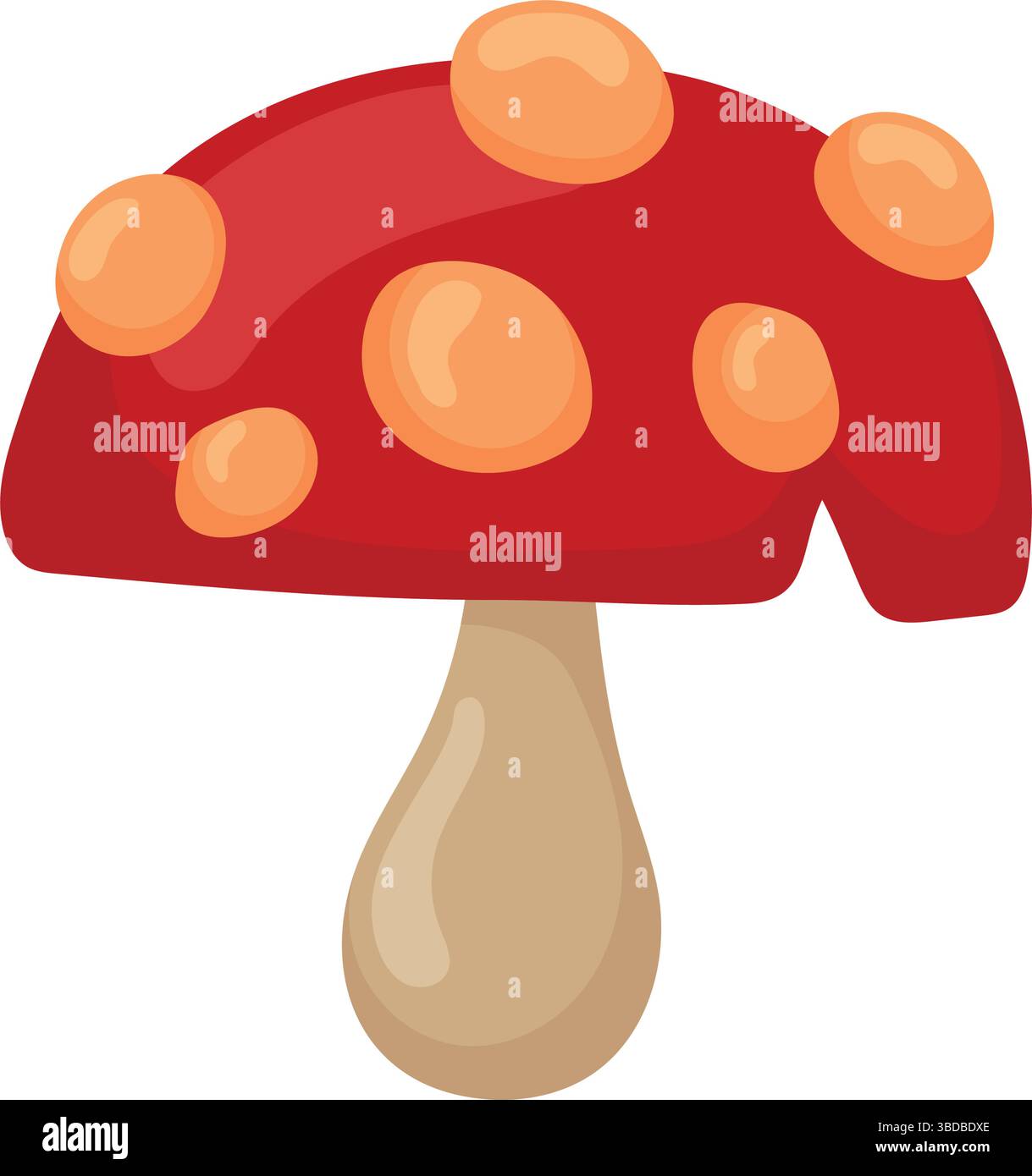 Cute cartoon red mushroom Stock Vector Images - Alamy