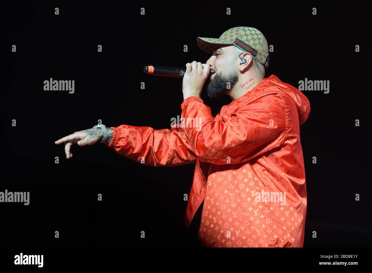 Singer David Cano Calleja, known as Cano, performs during a concert at ...