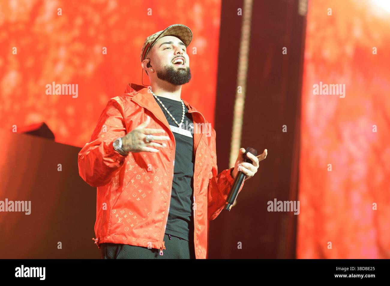 Singer David Cano Calleja, known as Cano, performs during a concert at ...