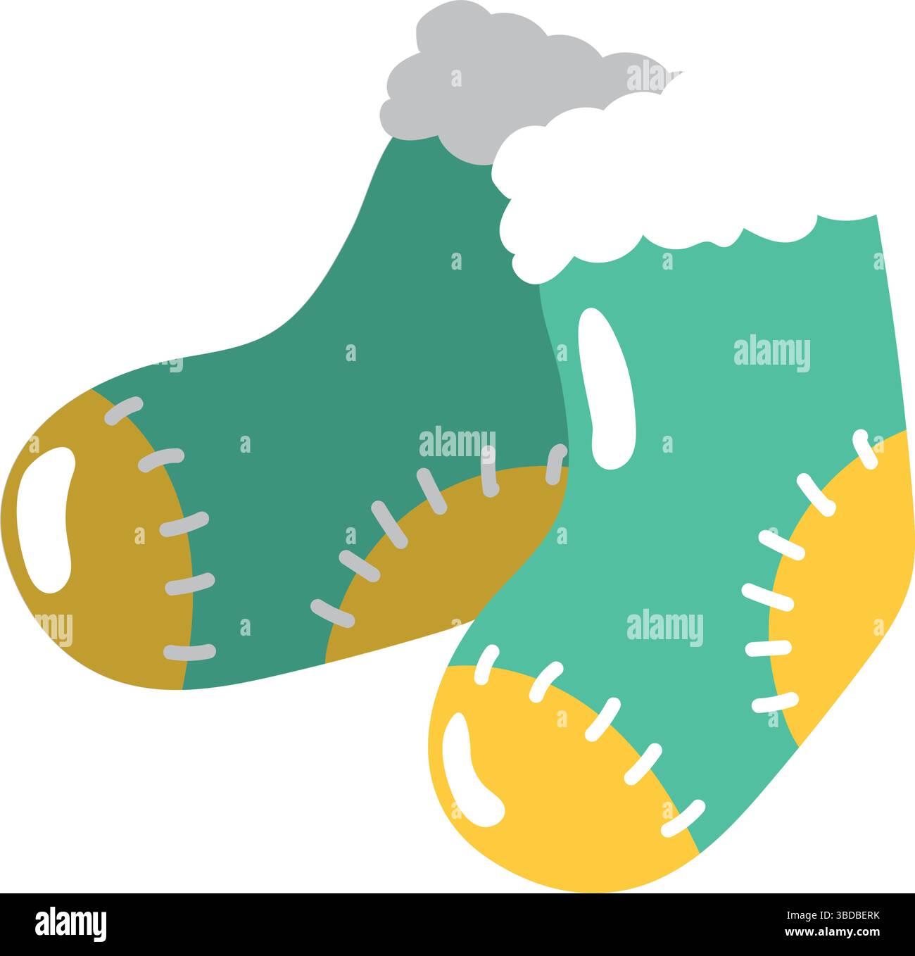 Warm winter baby booties. Vector Stock Vector Image & Art - Alamy