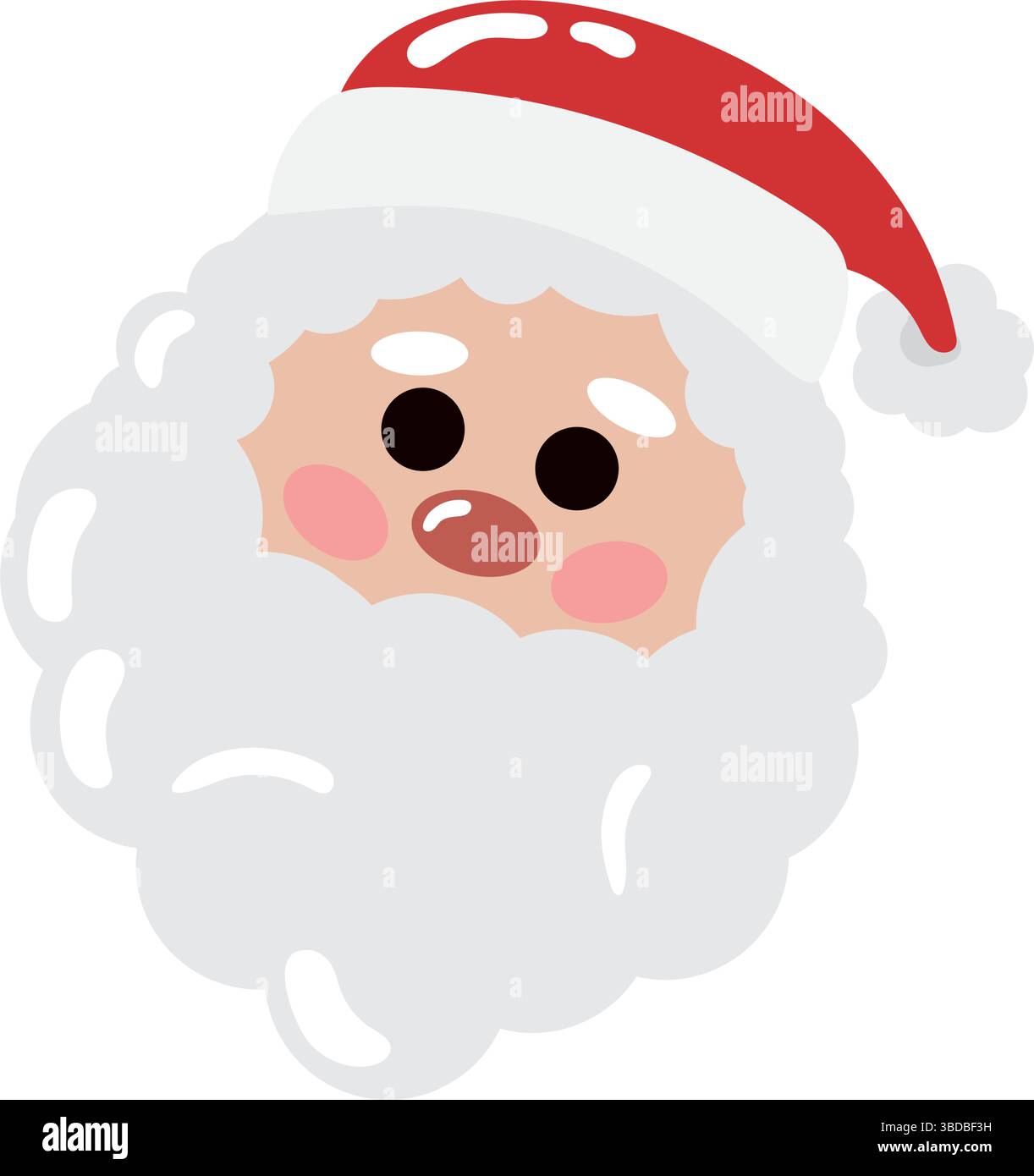 Santa face cartoon Cut Out Stock Images & Pictures - Alamy