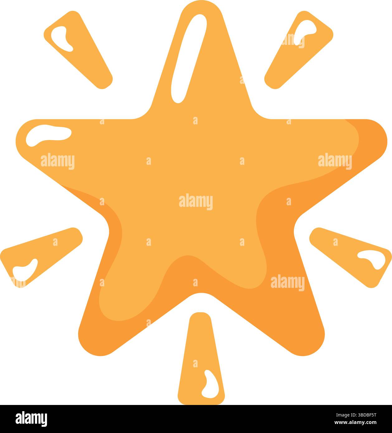 Shining orange star icon. Vector Stock Vector Image & Art - Alamy