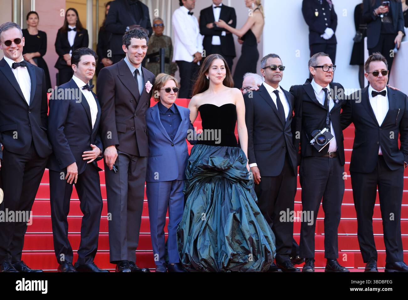 Cannes, France. 23rd May, 2025. (L-R) Amy Roth, Neil Kopp, John Magaro ...