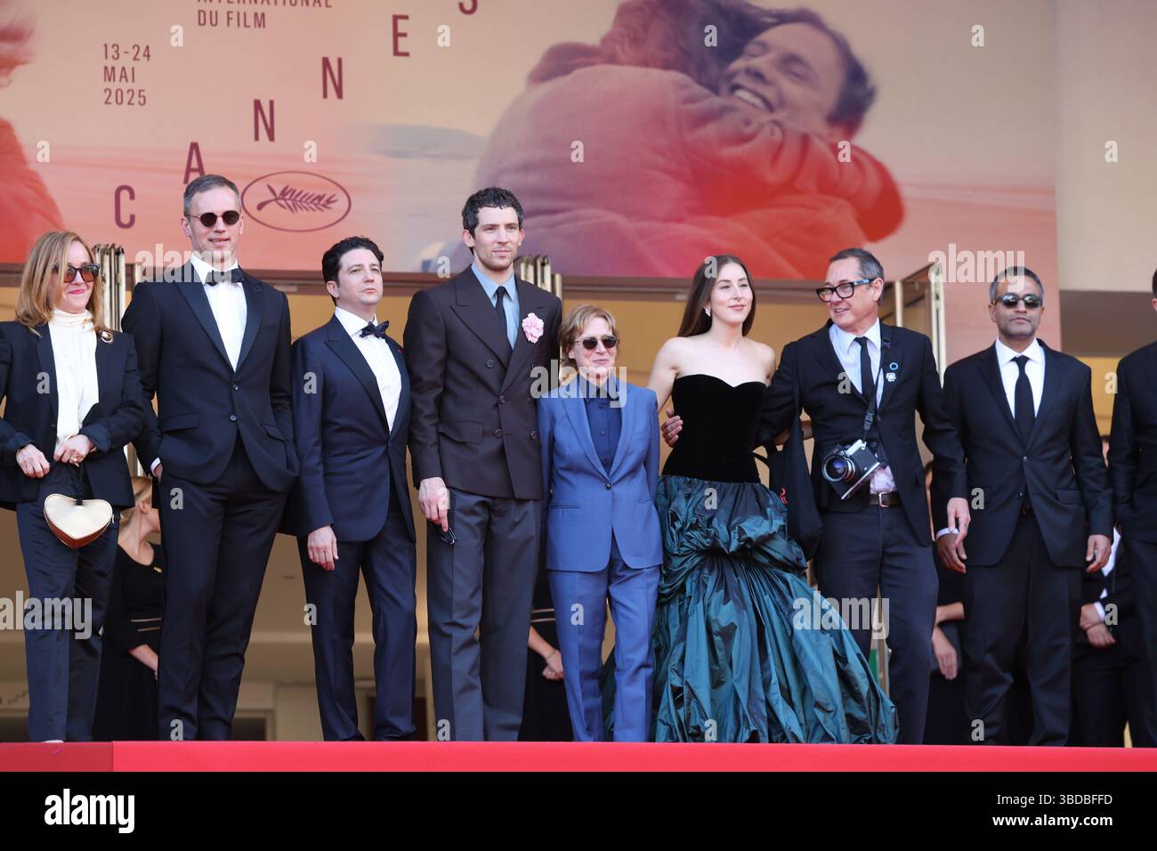 Cannes, France. 23rd May, 2025. (L-R) Amy Roth, Neil Kopp, John Magaro ...