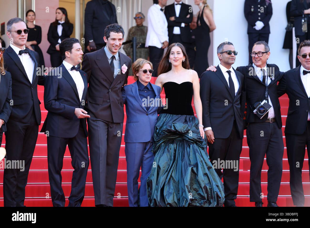 Cannes, France. 23rd May, 2025. (L-R) Amy Roth, Neil Kopp, John Magaro ...