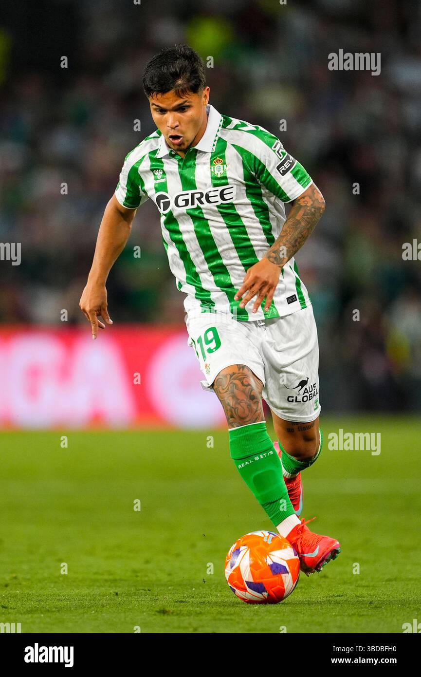 Cucho Hernandez of Real Betis in action during the Spanish league ...