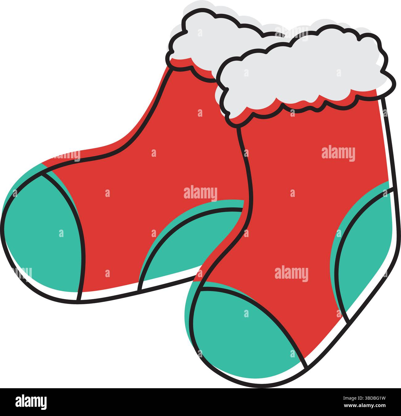 Warm winter baby booties. Vector Stock Vector Image & Art - Alamy