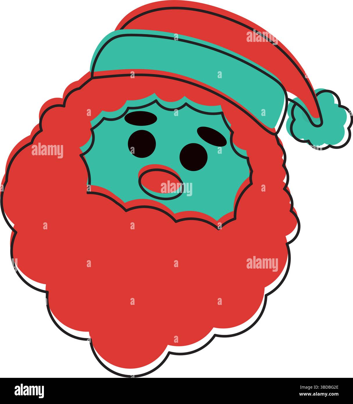 Santa face cartoon Cut Out Stock Images & Pictures - Alamy