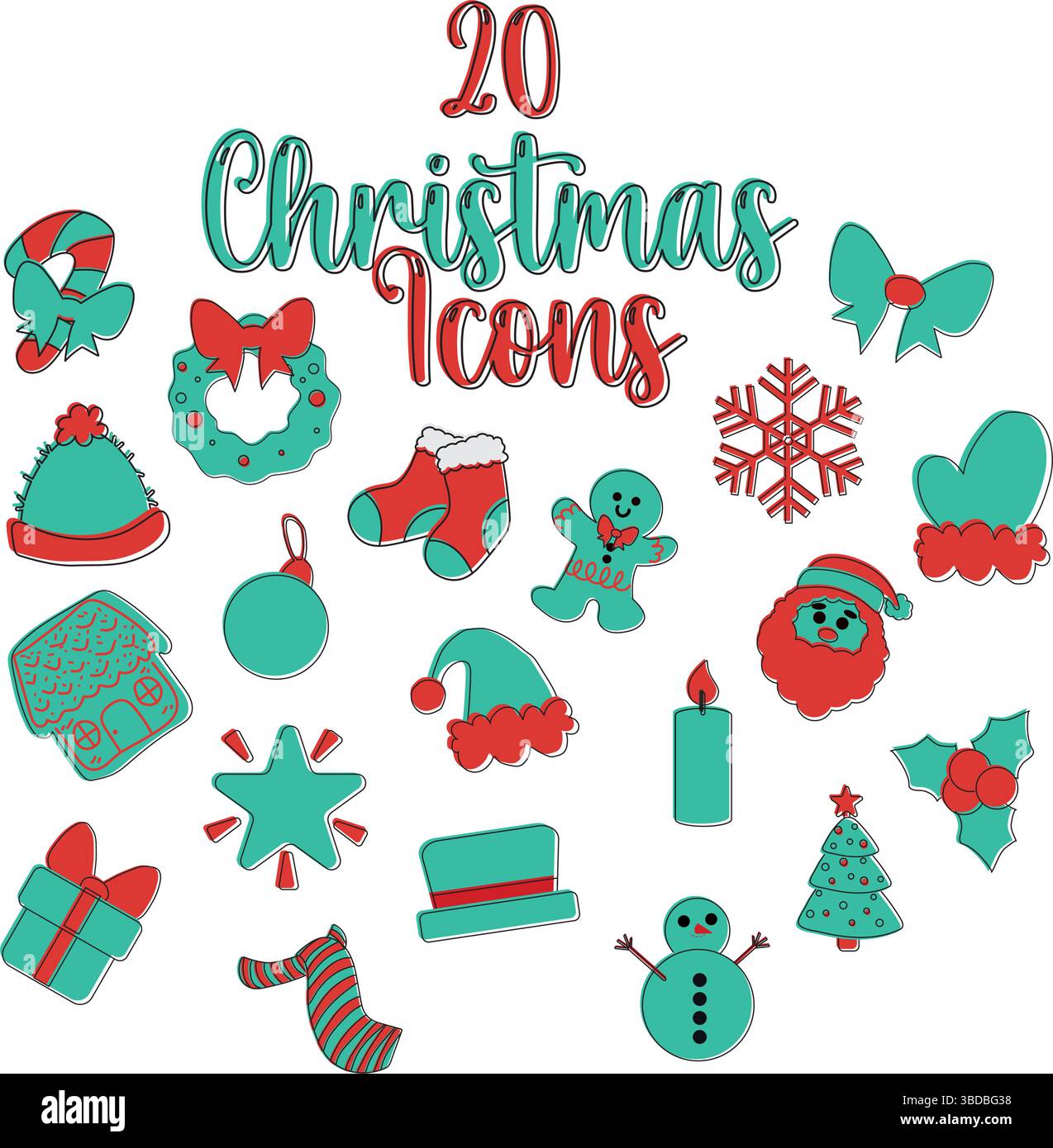Outlined twenty icon bundle. Vector Stock Vector Image & Art - Alamy