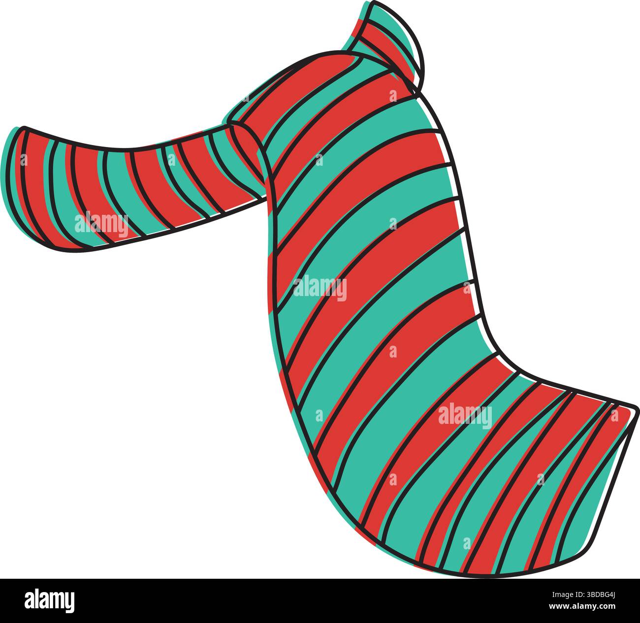 Red christmas scarf accessory Stock Vector Images - Alamy