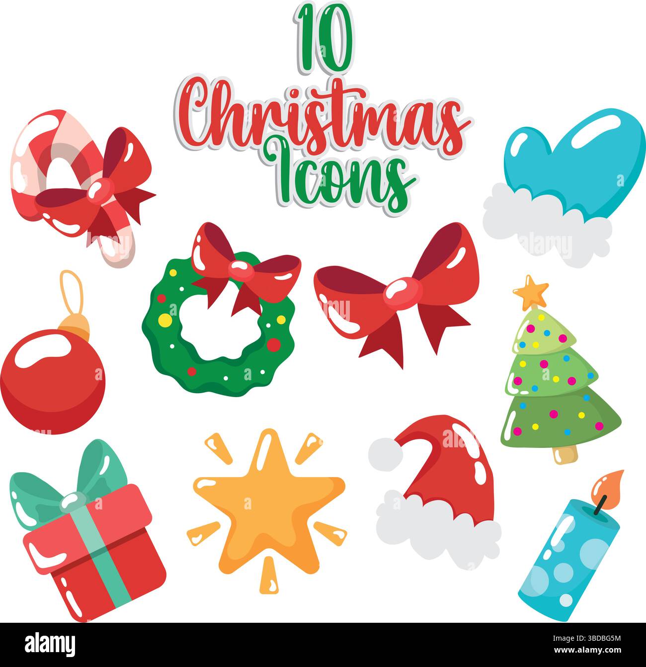Christmas illustration festive icons Cut Out Stock Images & Pictures ...