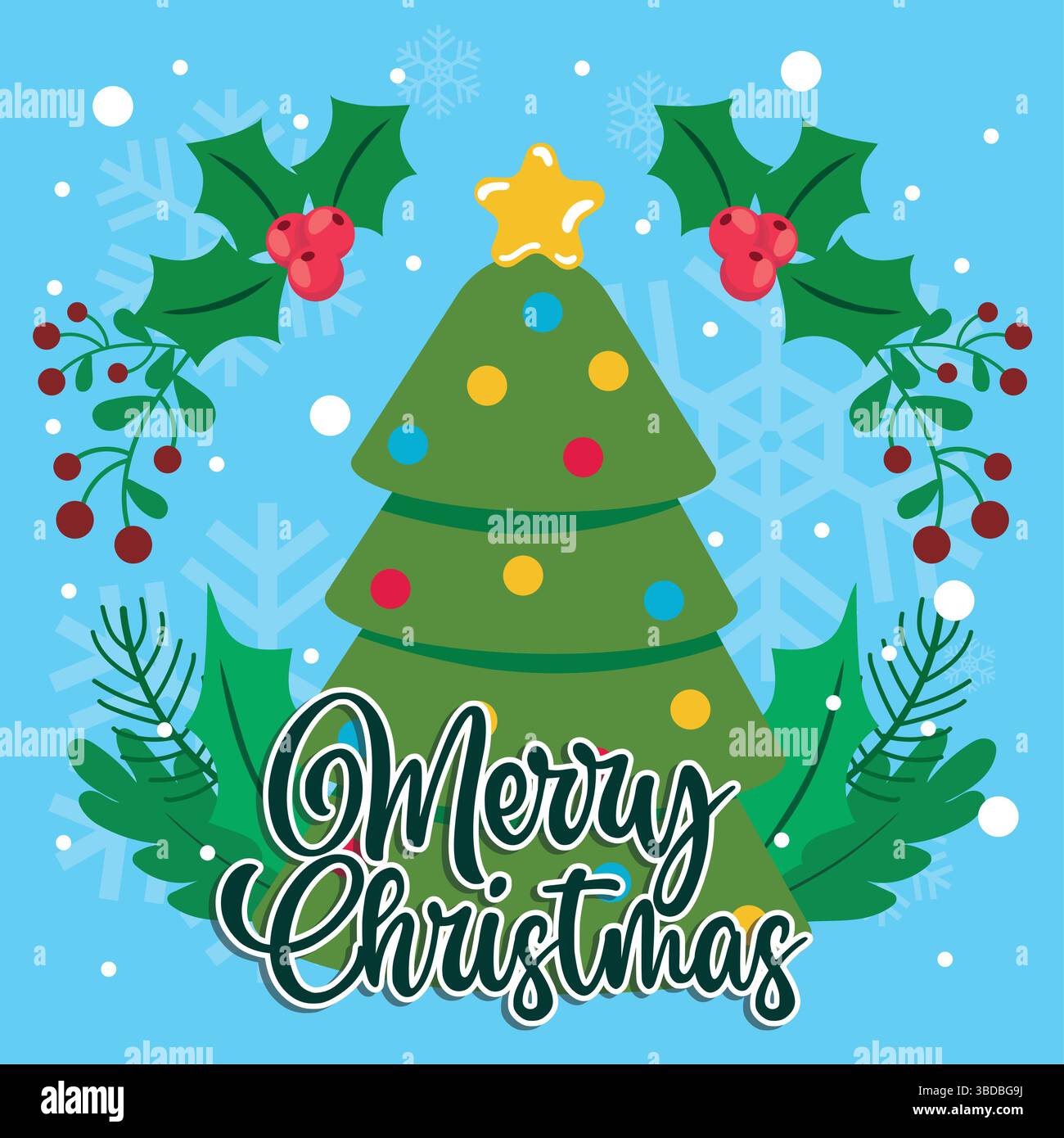 Colorful tree decorations Stock Vector Images - Alamy