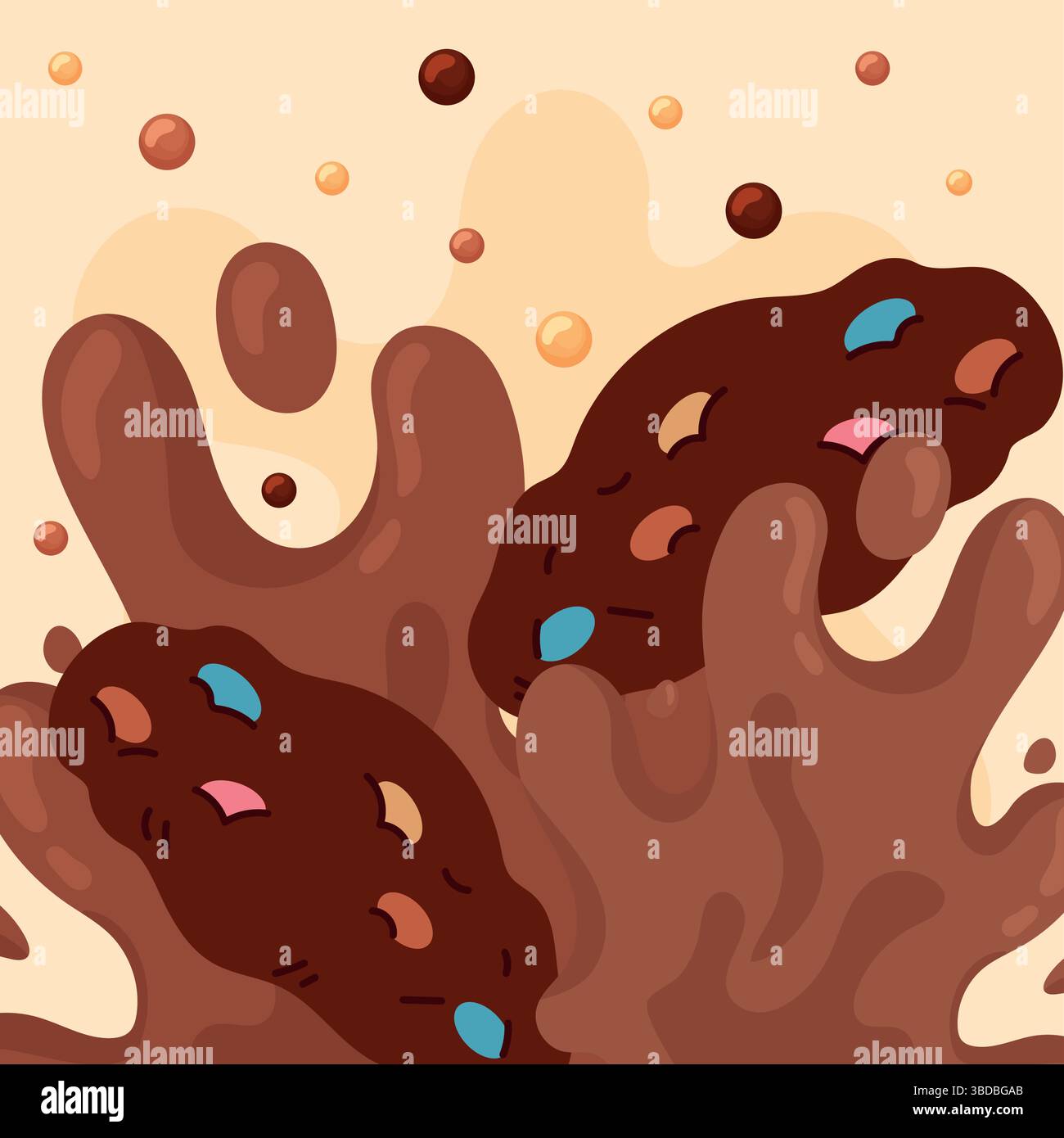 Chocolate cookie splash. Vector Stock Vector Image & Art - Alamy