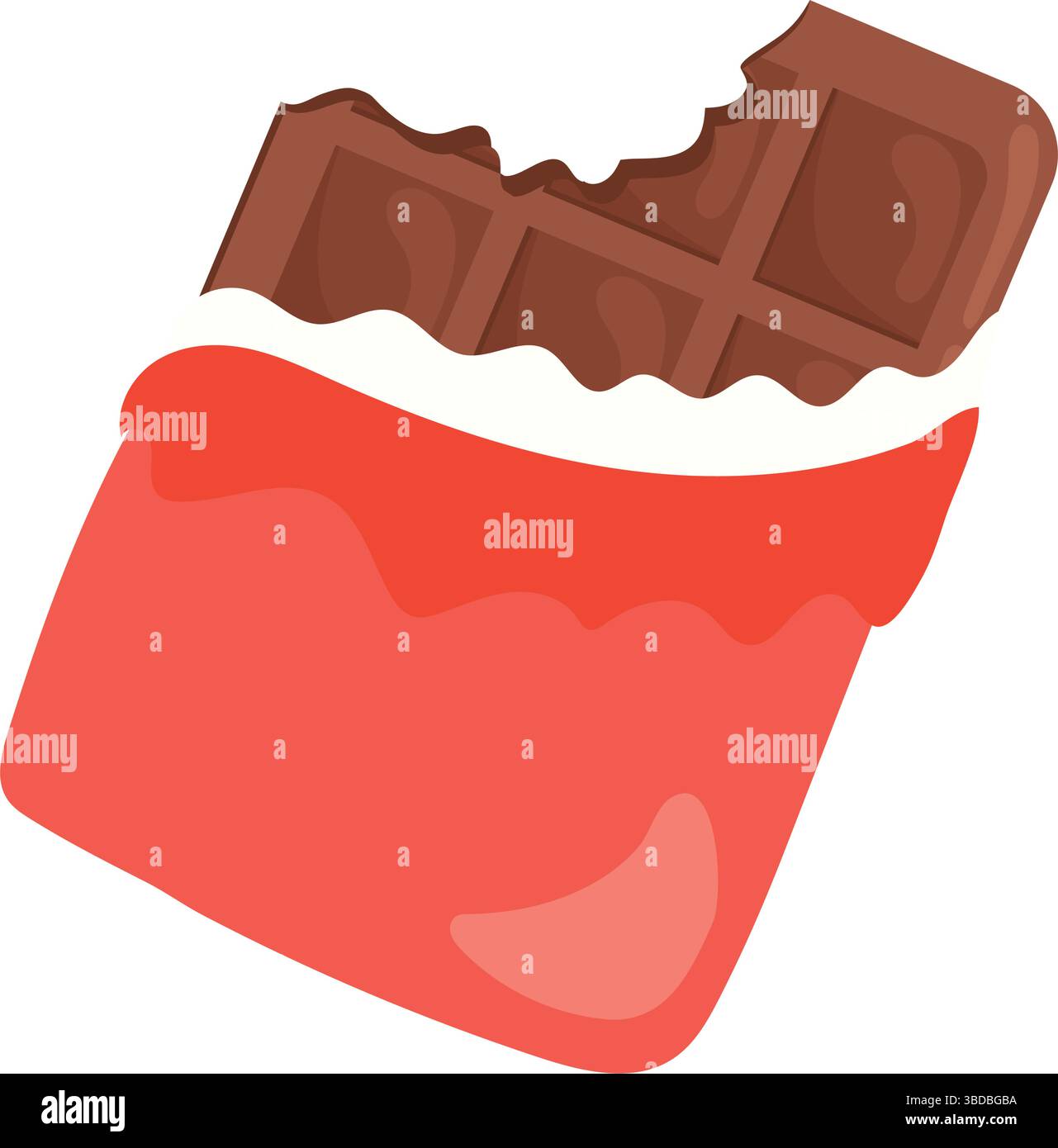 Bite chocolate in wrapper. Vector Stock Vector Image & Art - Alamy