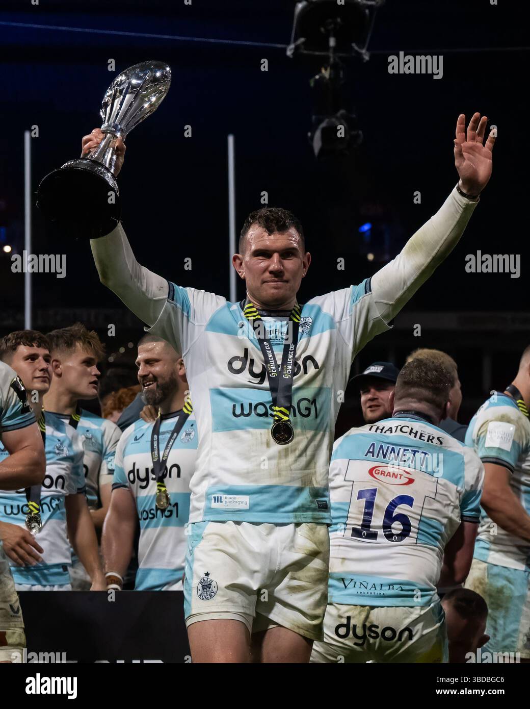 Cardiff, UK. 23rd May, 2025. Ben Spencer of Bath celebrate with the ...
