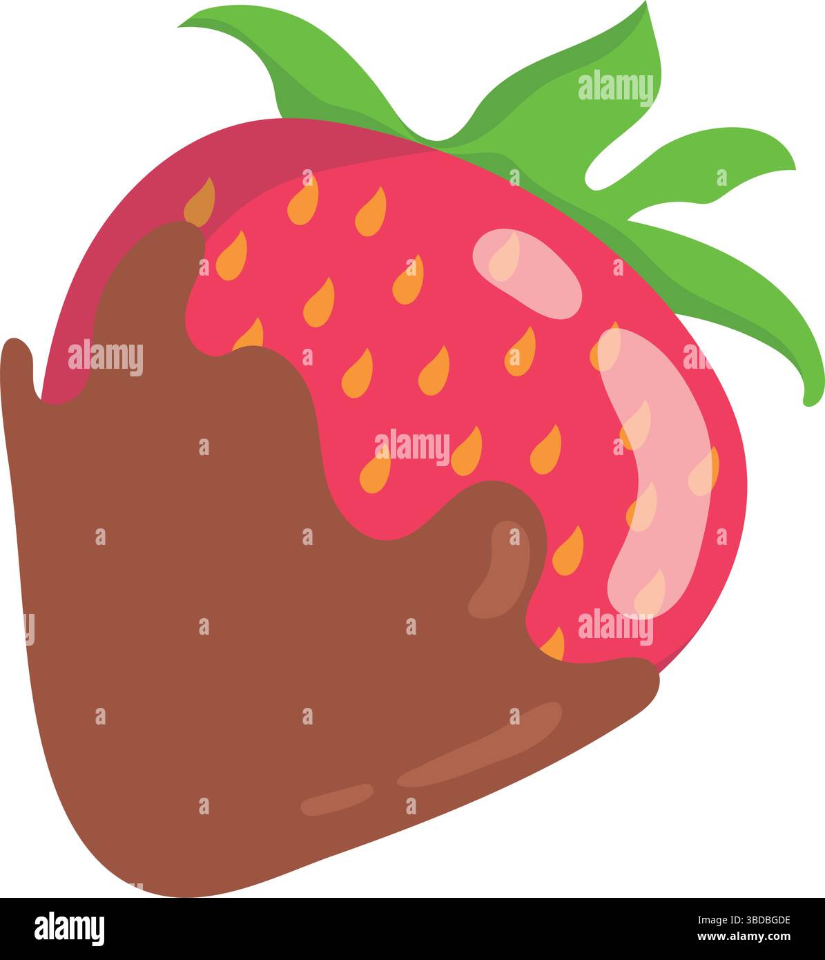Strawberry in chocolate dip. Vector Stock Vector Image & Art - Alamy