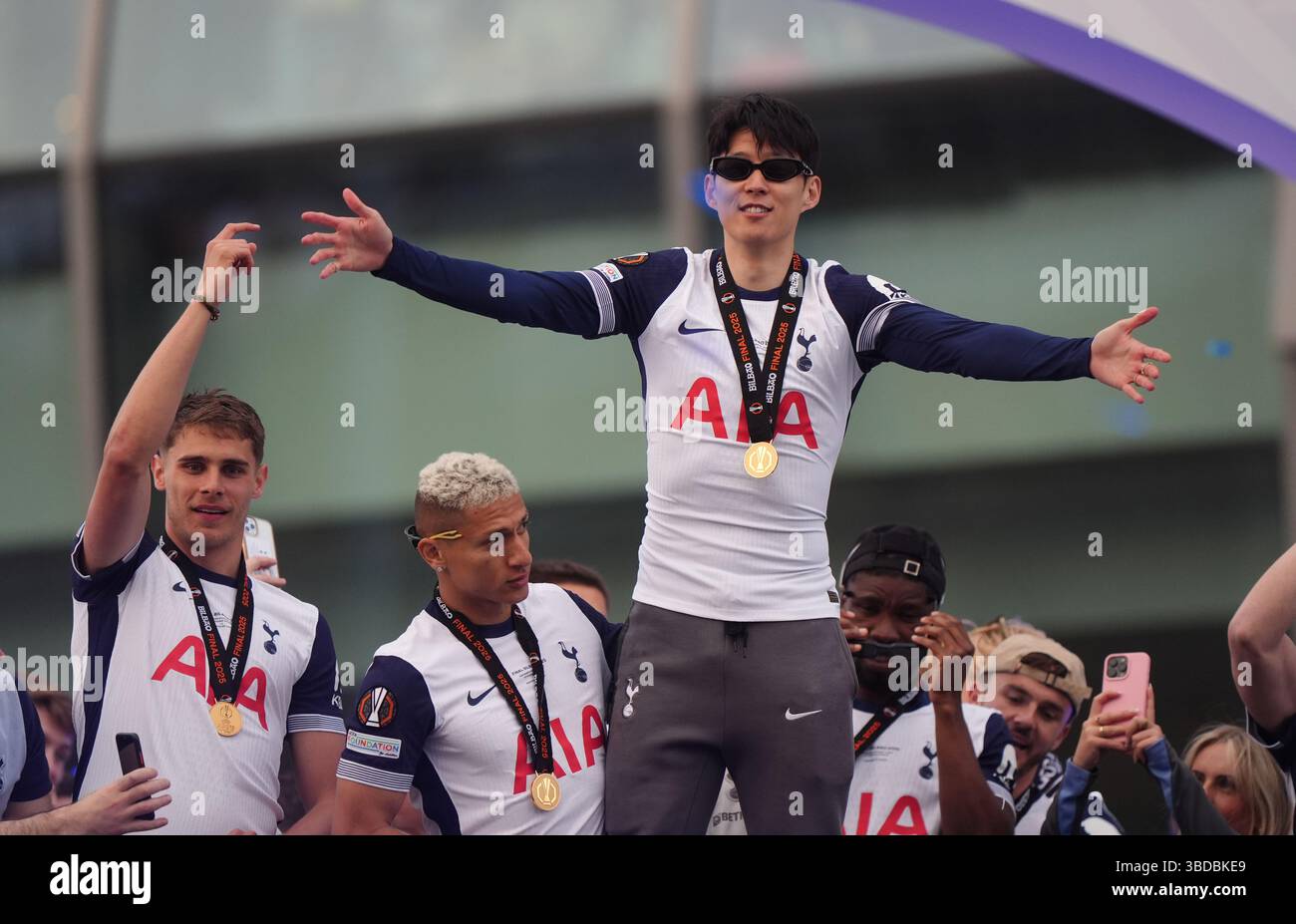 Tottenham Hotspur's Son Heung-Min during the Europa League winners ...