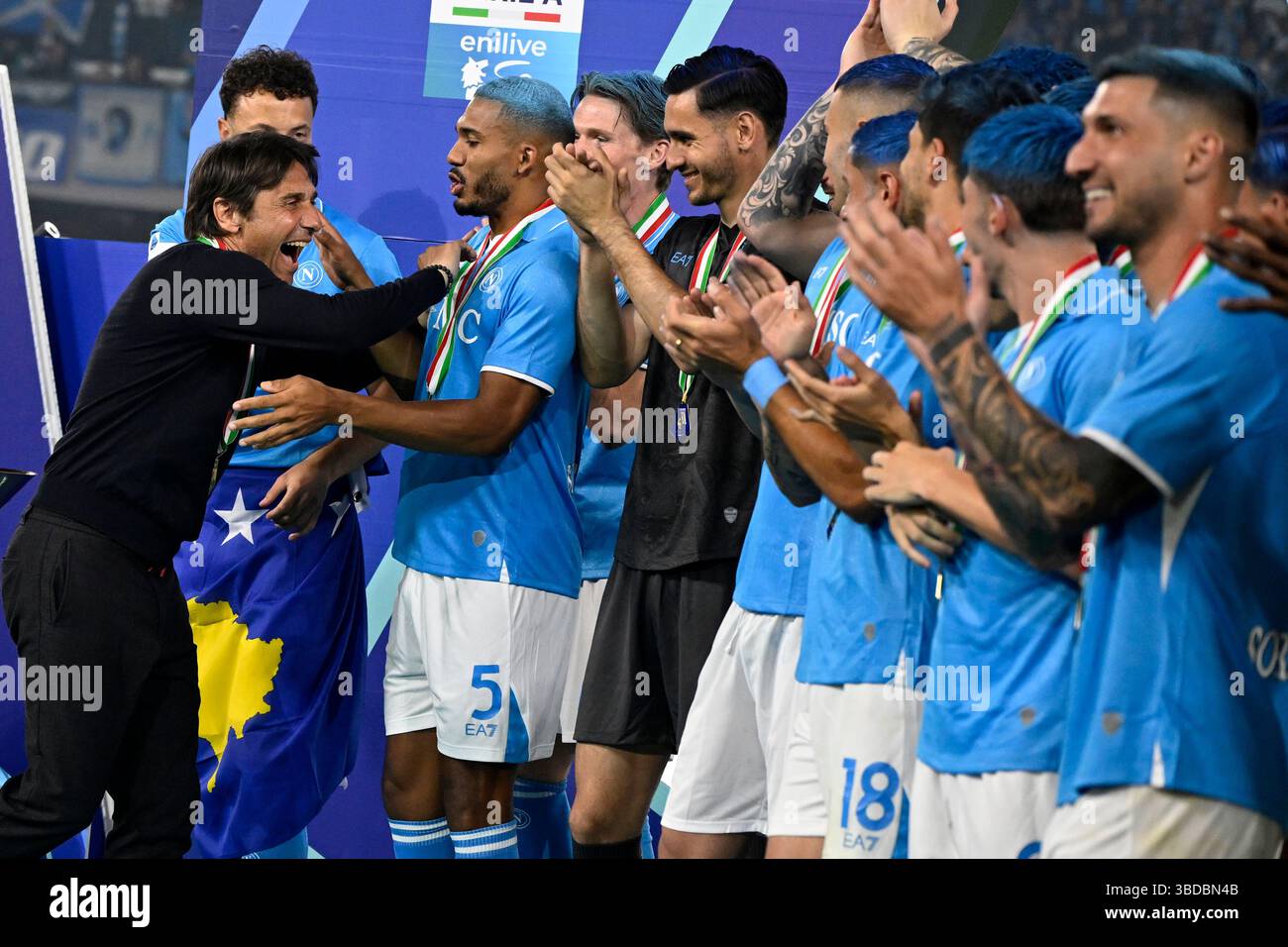 Napoli, Italy. 24th May, 2025. Antonio Conte, head coach of SSC Napoli ...
