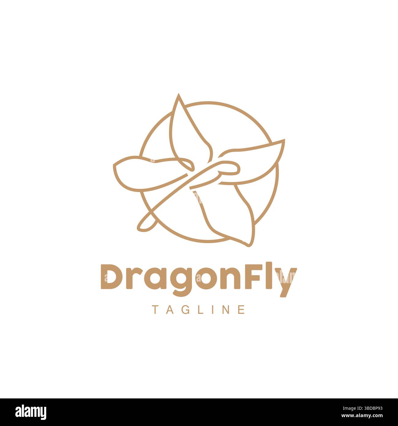 Dragonfly Logo, Flying Animal Design, Vector Simple Line Style, Icon ...