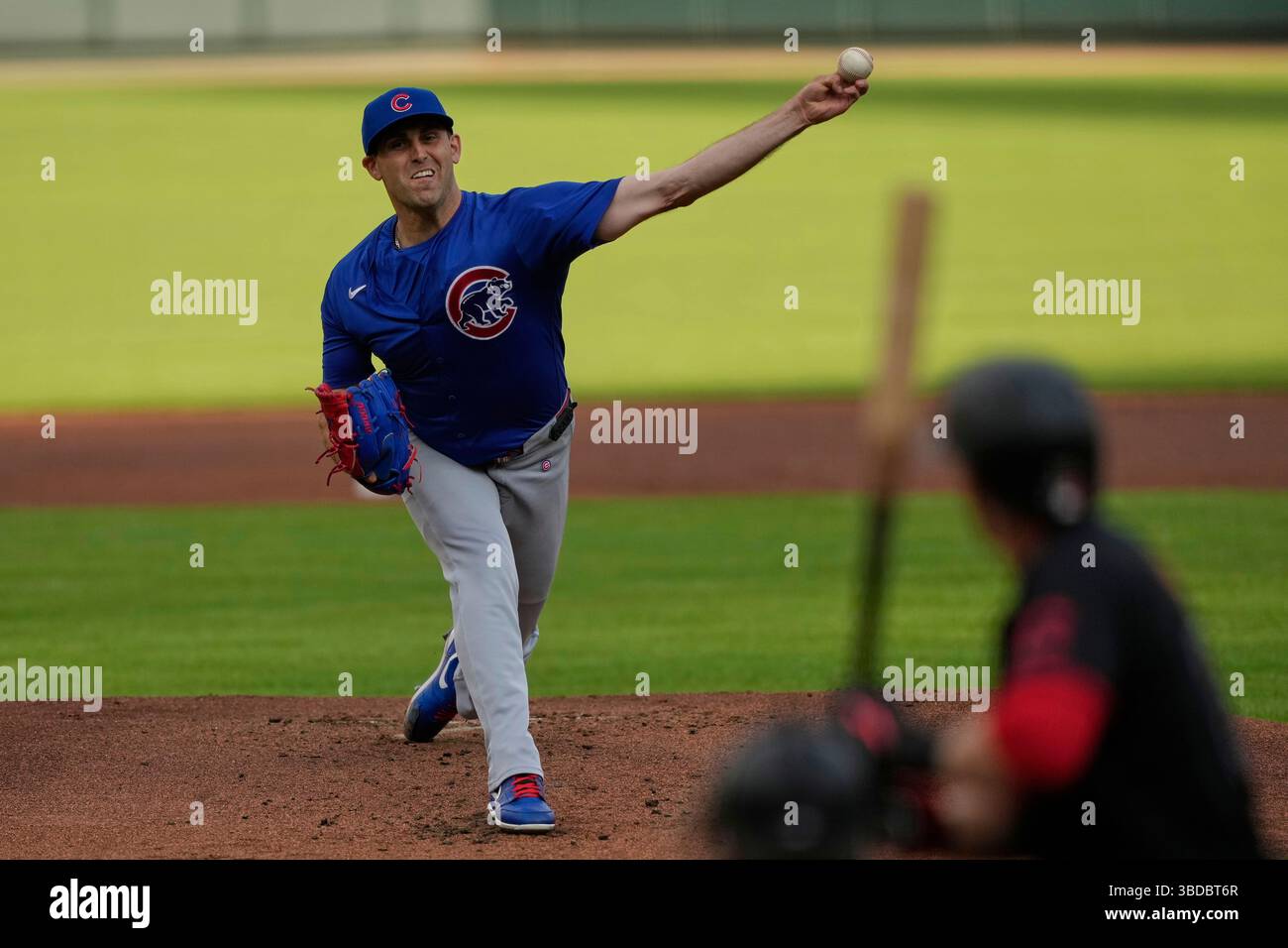 Chicago Cubs pitcher Matthew Boyd throws during the first inning of a ...