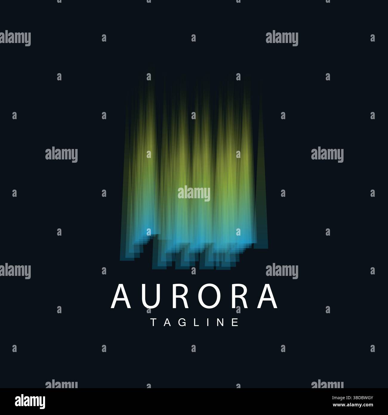 Aurora Logo, Simple Design Amazing Natural Scenery Of Aurora, Vector ...