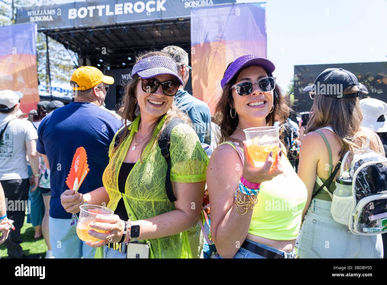 Festivalgoers are seen at 2025 BottleRock Napa Valley on Friday, May 23 ...