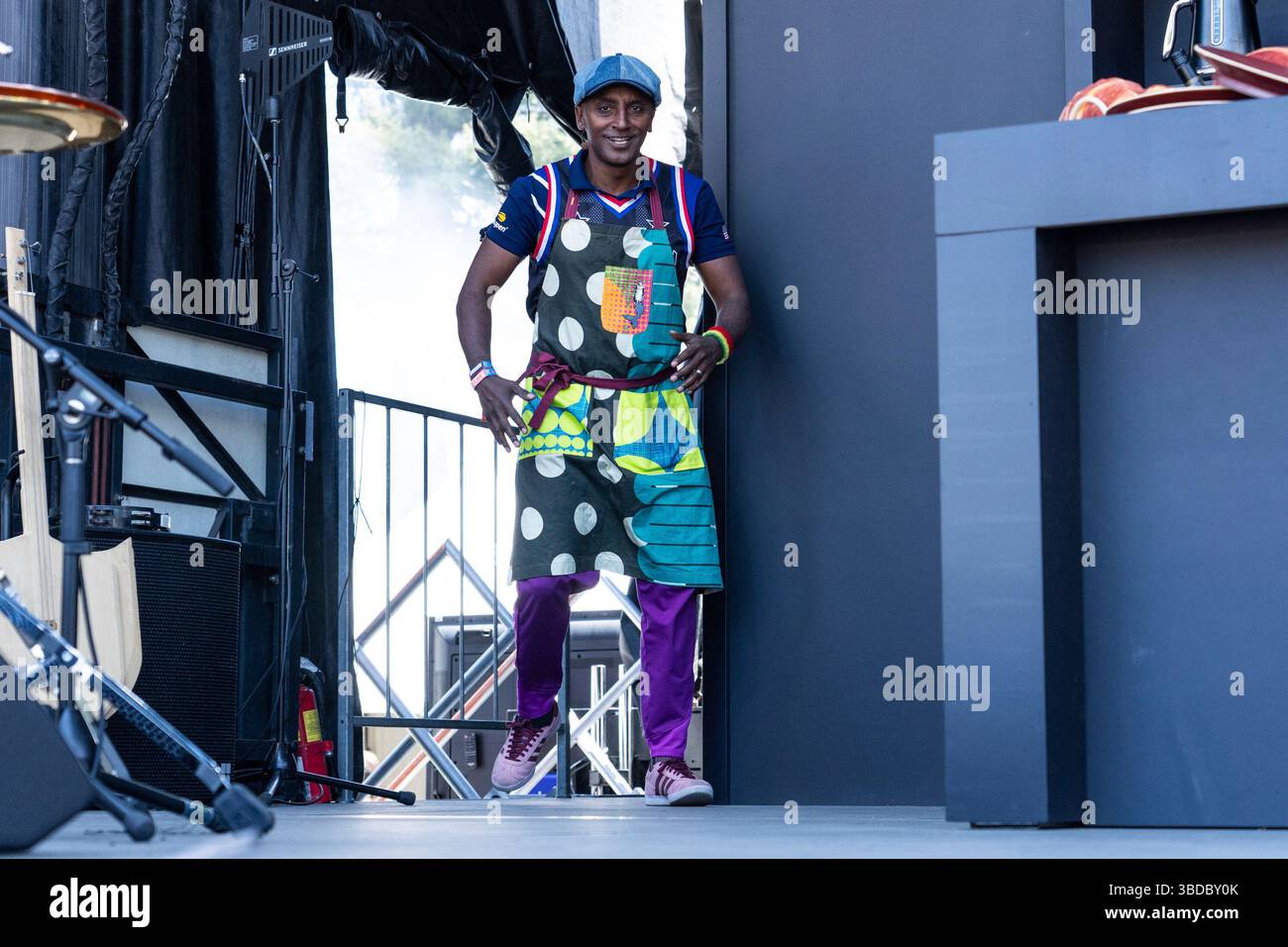 Marcus Samuelsson is seen at the Williams Sonoma Culinary Stage during ...