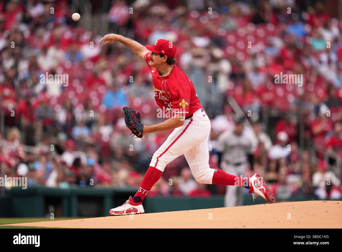 St. Louis Cardinals starting pitcher Miles Mikolas throws during the ...