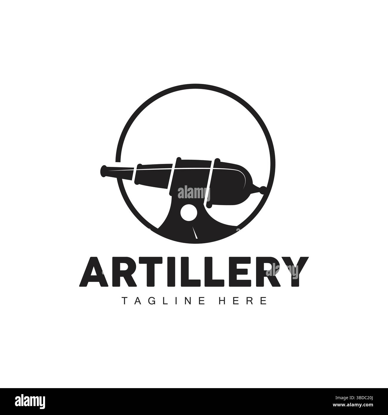Cannon logo army artillery hi-res stock photography and images - Alamy