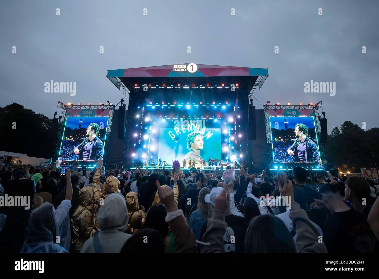 Liverpool, England, 23rd May, 2025. Tom Grennan headlining Radio 1 Main ...