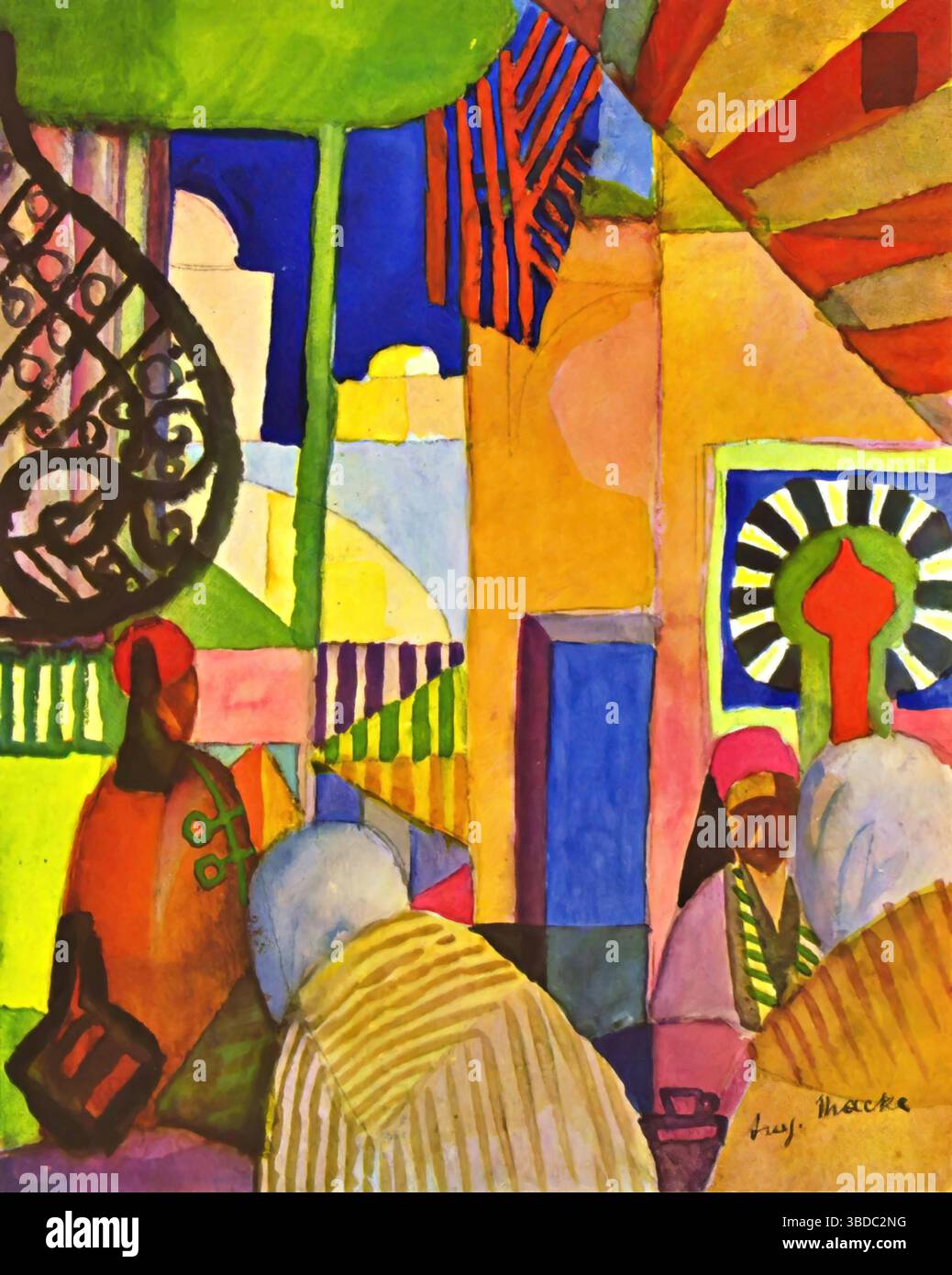 In the Bazaar, 1914 – August Macke Stock Vector Image & Art - Alamy