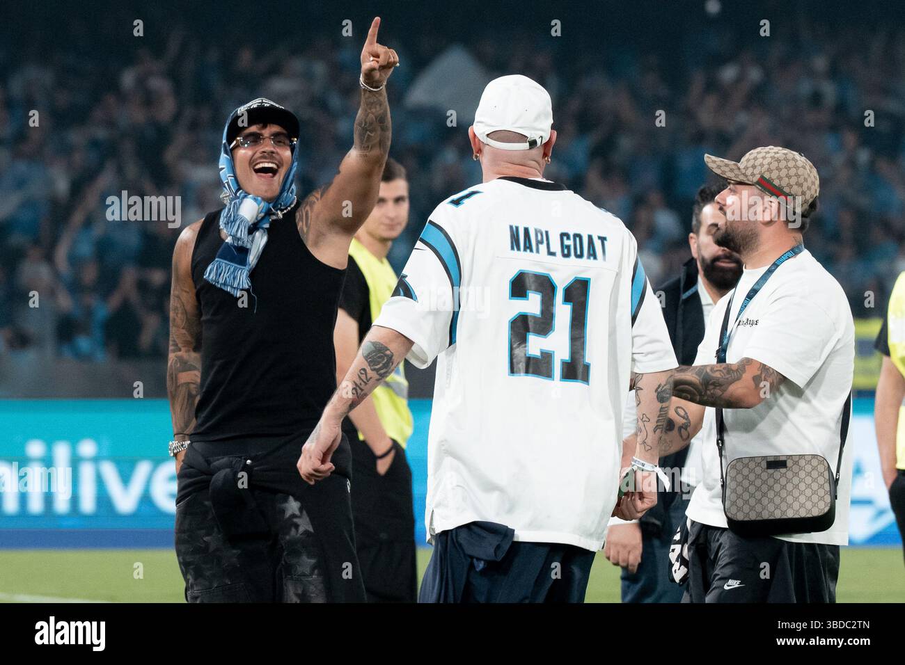 Naples, Italy. 23rd May, 2025. Italian rapper Geolier, stage name of ...