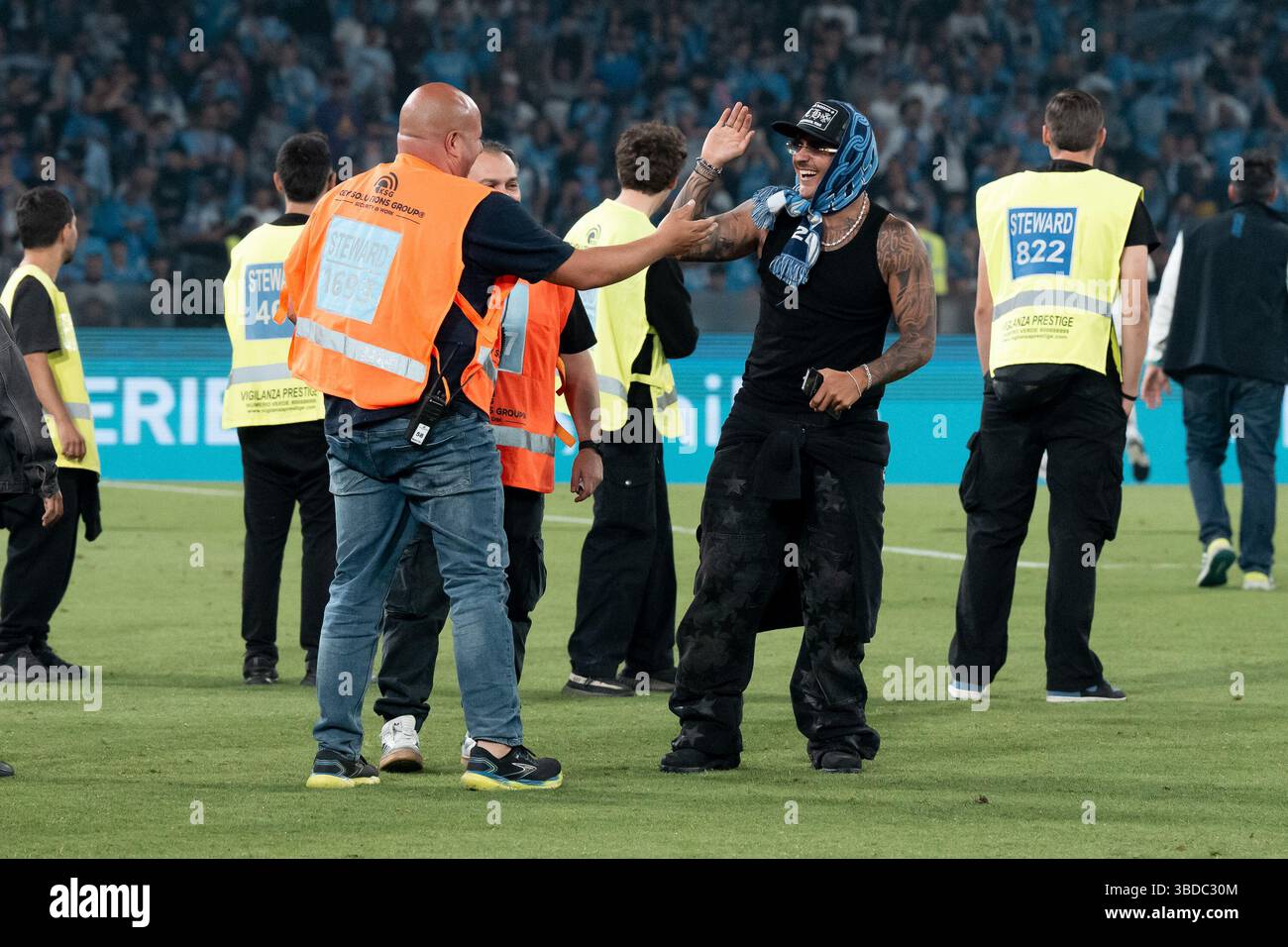 Naples, Italy. 23rd May, 2025. Italian rapper Geolier, stage name ...