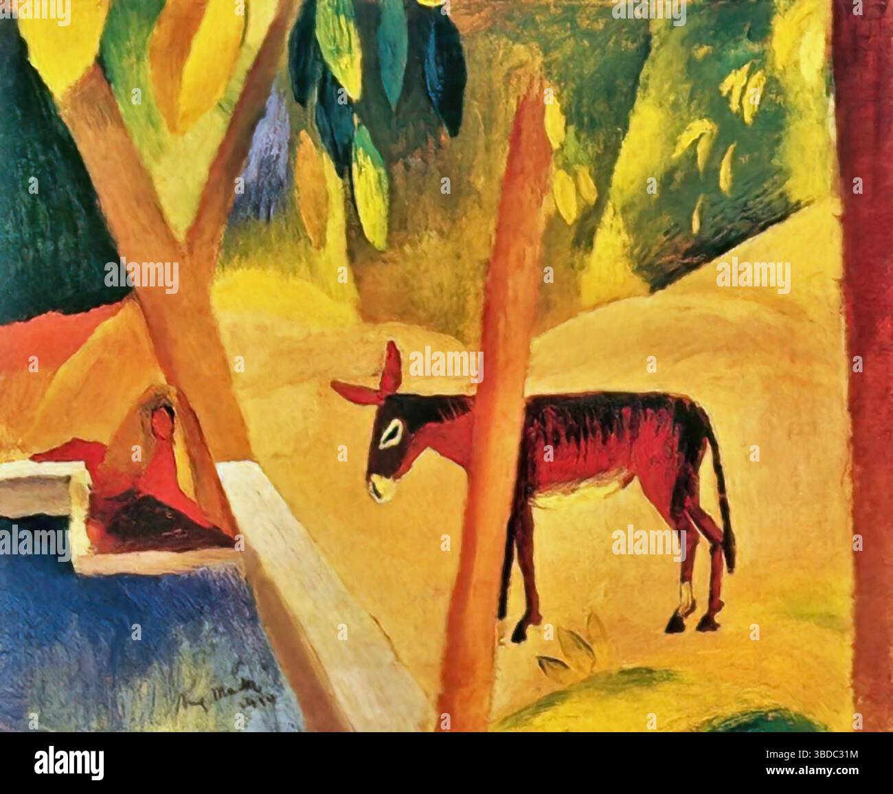 Donkeys in the palms, 1914 – August Macke Stock Vector Image & Art - Alamy