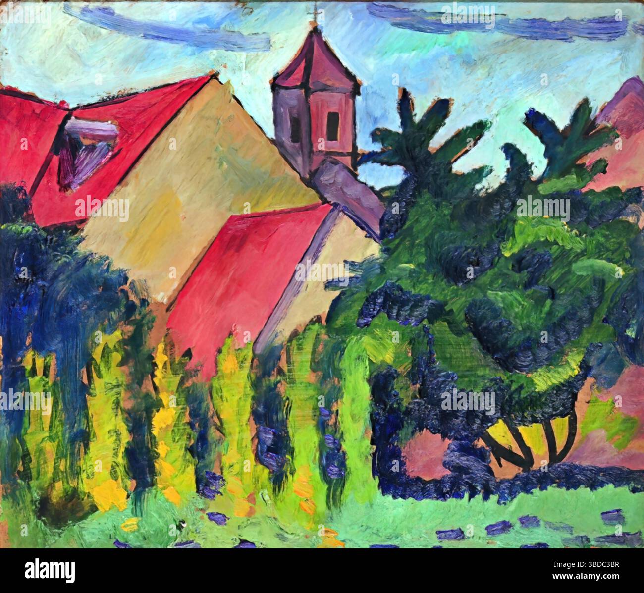 August macke the church Stock Vector Images - Alamy