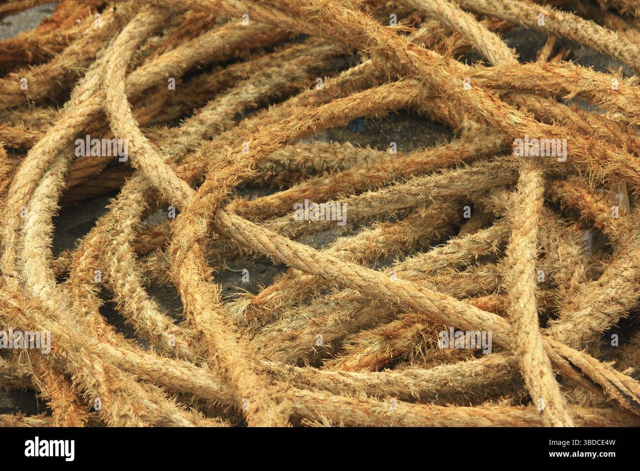 Ropes in a fishing harbour in Brittany, France Ropes in a fishing port ...